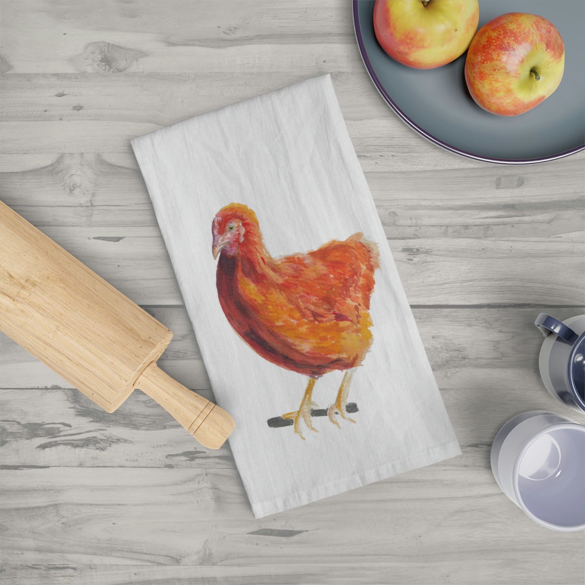 Chicken Tea Towel, Red Hen, Farmhouse Kitchen, Tea Towels, Chicken ...