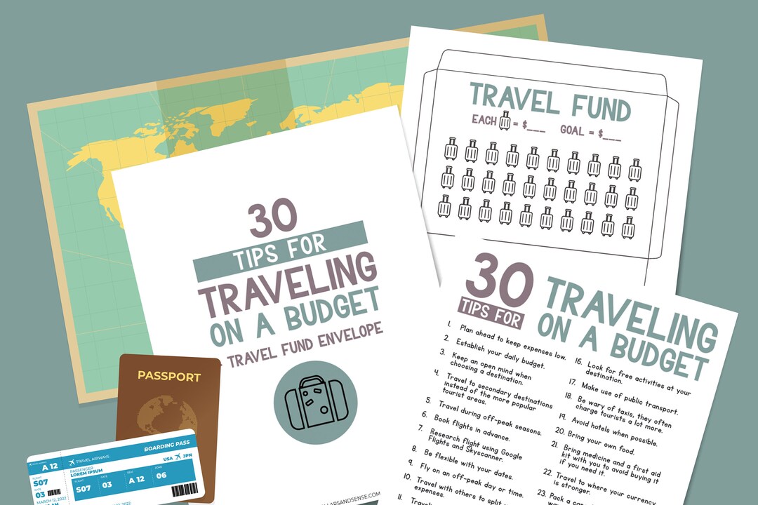 Traveling on a Budget Planner & Envelope | Instant Digital Download - Etsy