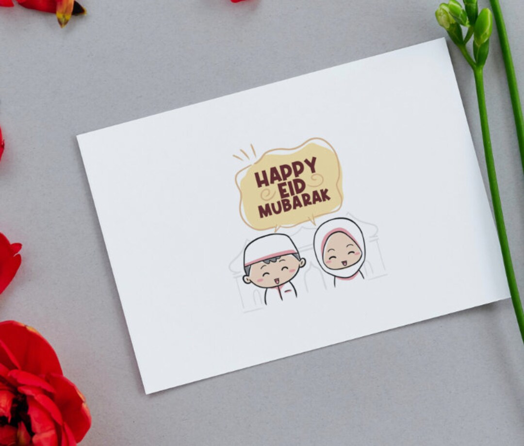 Children Kids Eid Card, Eid Postbox, for Friends School Neighbours ...