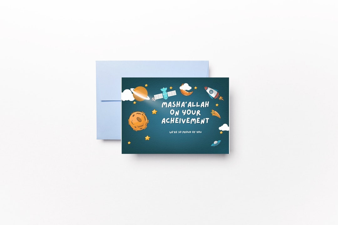 Masha'allah on Your Achievement, Well Done Card Kids Boys, We're Proud ...