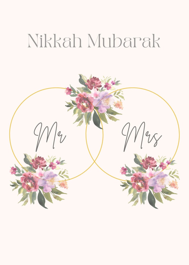 Nikkah Mubarak Wedding Card, Muslim Card, Nikkah Gift, Engagement Gift ...