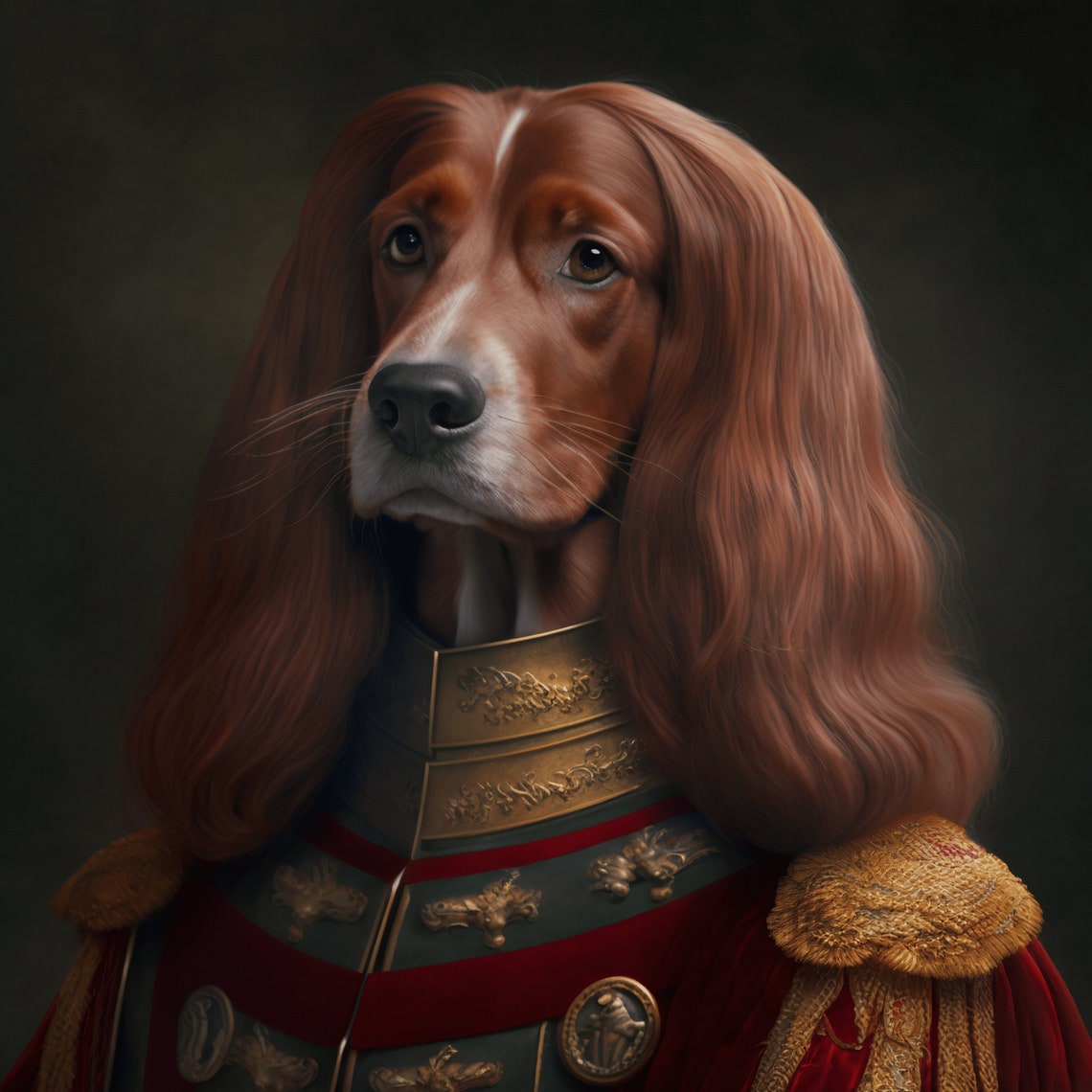 The General - Regal Medieval Wiener Dog Portrait - A Charming Tribute ...