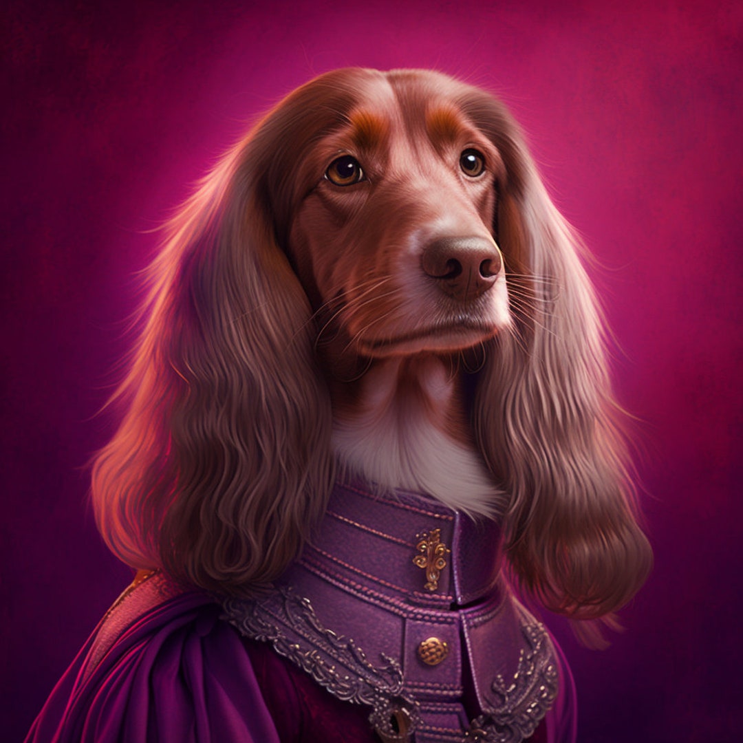 Royal Pink Wiener Dog Digital Art: A Noble and Valiant Wiener Dog ...
