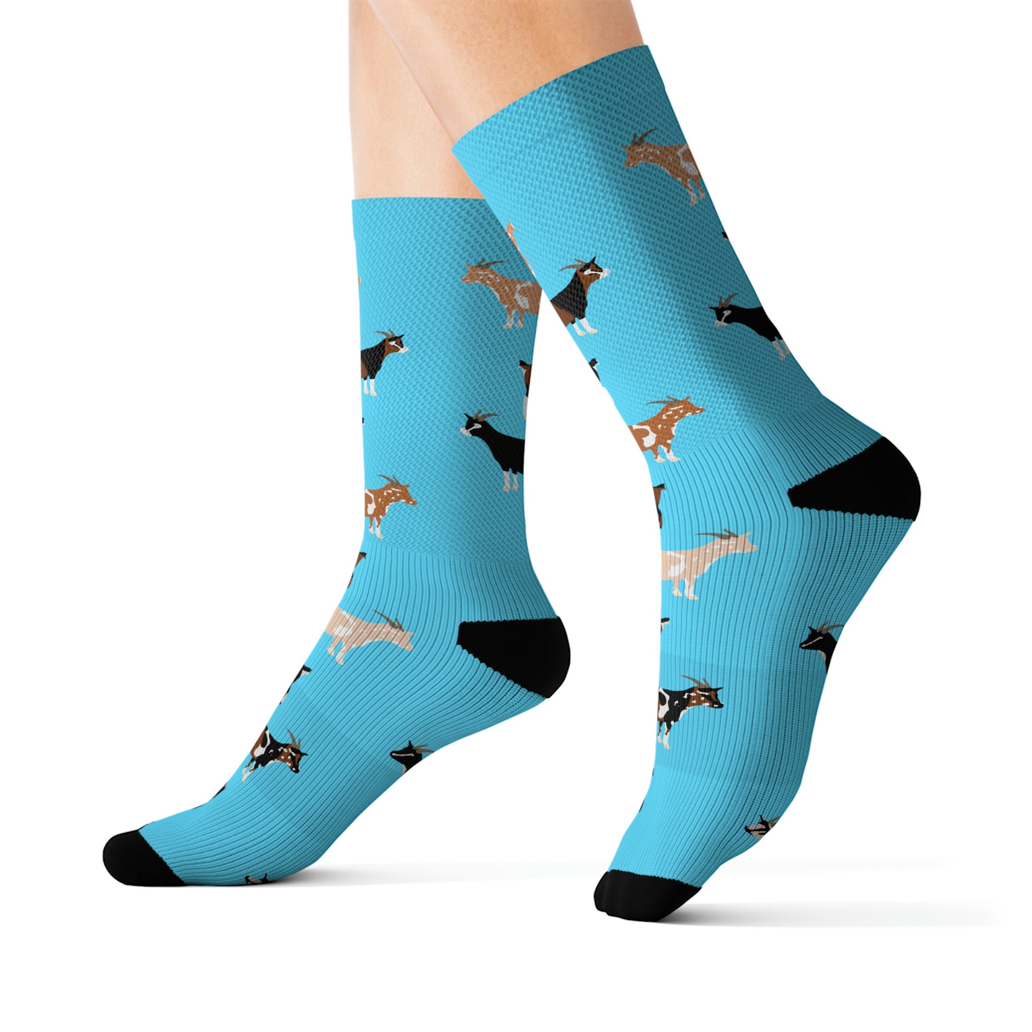 Blue Nigerian Dwarf Goats Sublimation Socks - Etsy