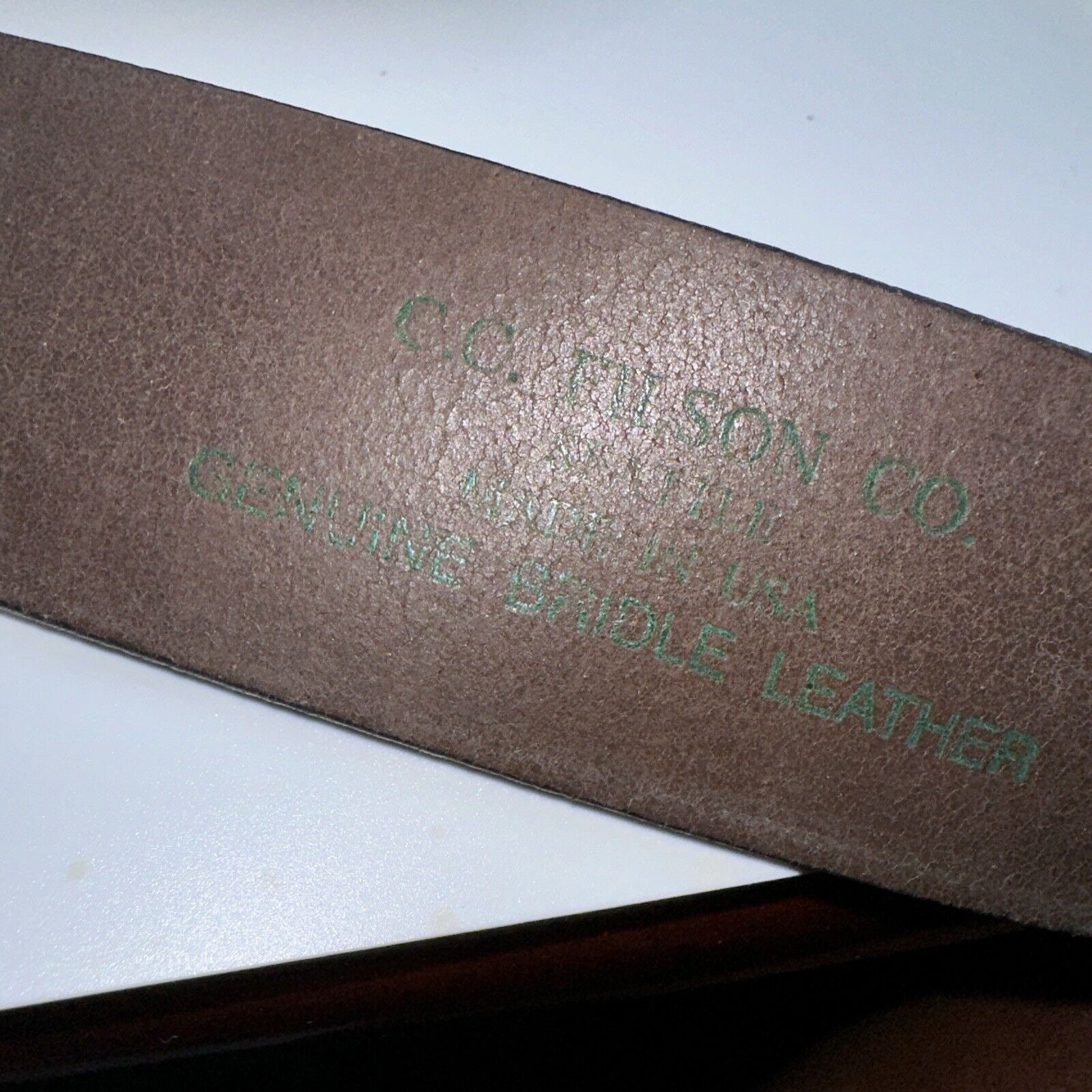 Filson Co. Bridle Leather Brass Buckle 1 1 1/2 Belt 38 With Tags - Etsy