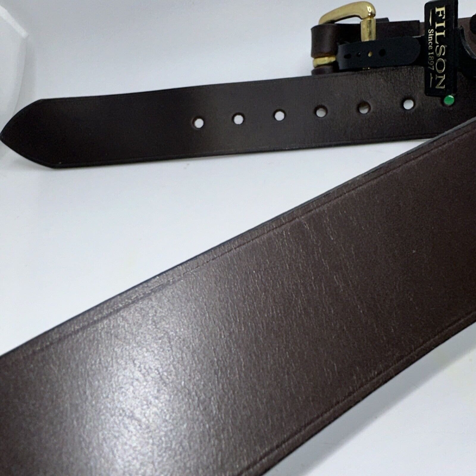 Filson Co. Bridle Leather Brass Buckle 1 1 1/2 Belt 38 With Tags - Etsy