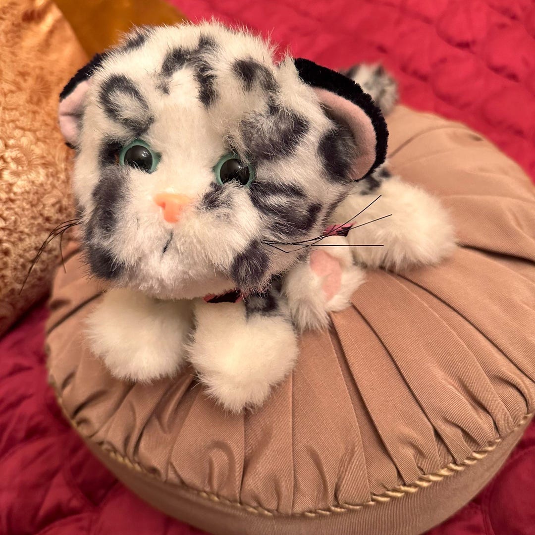 Vintage Tyco Kitty Kitty Jungle Snow Leopard Plush Purrs - Etsy
