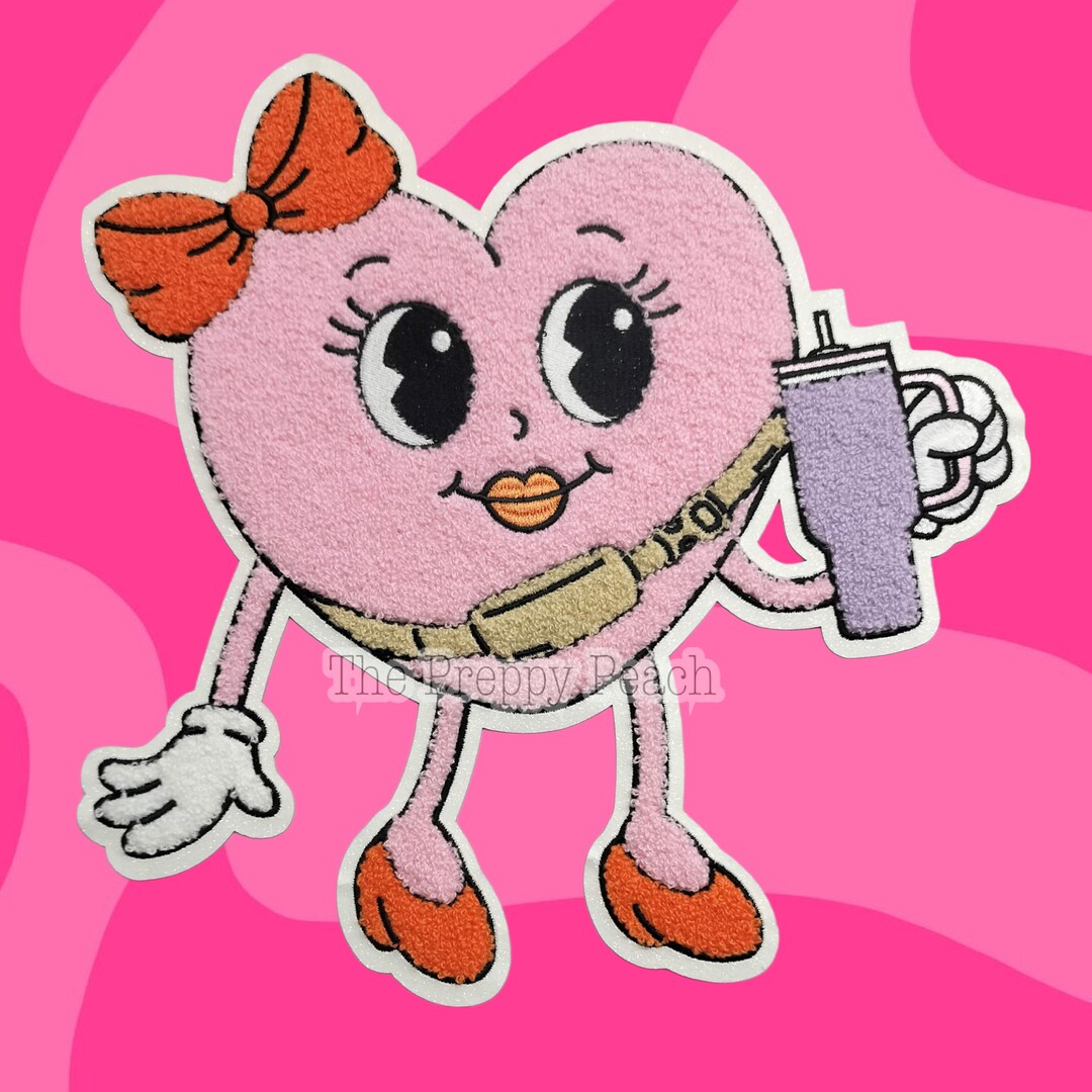 Boujee Heart Chenille Patch Valentine Chenille Patch Large Chenille ...