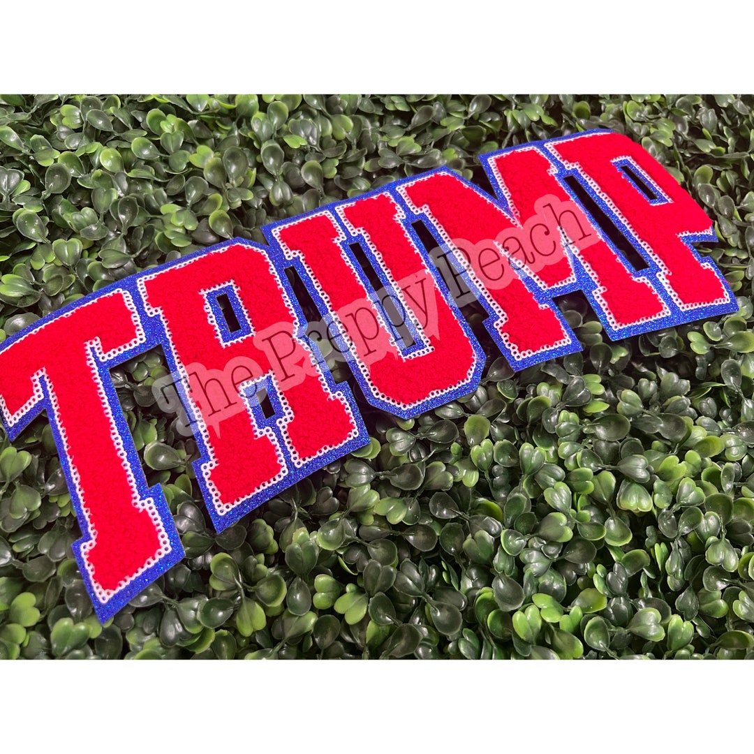 Trump Varsity Iron on Chenille Patch | Trump Chenille Patch | Political Chenille Patch | Donald ...