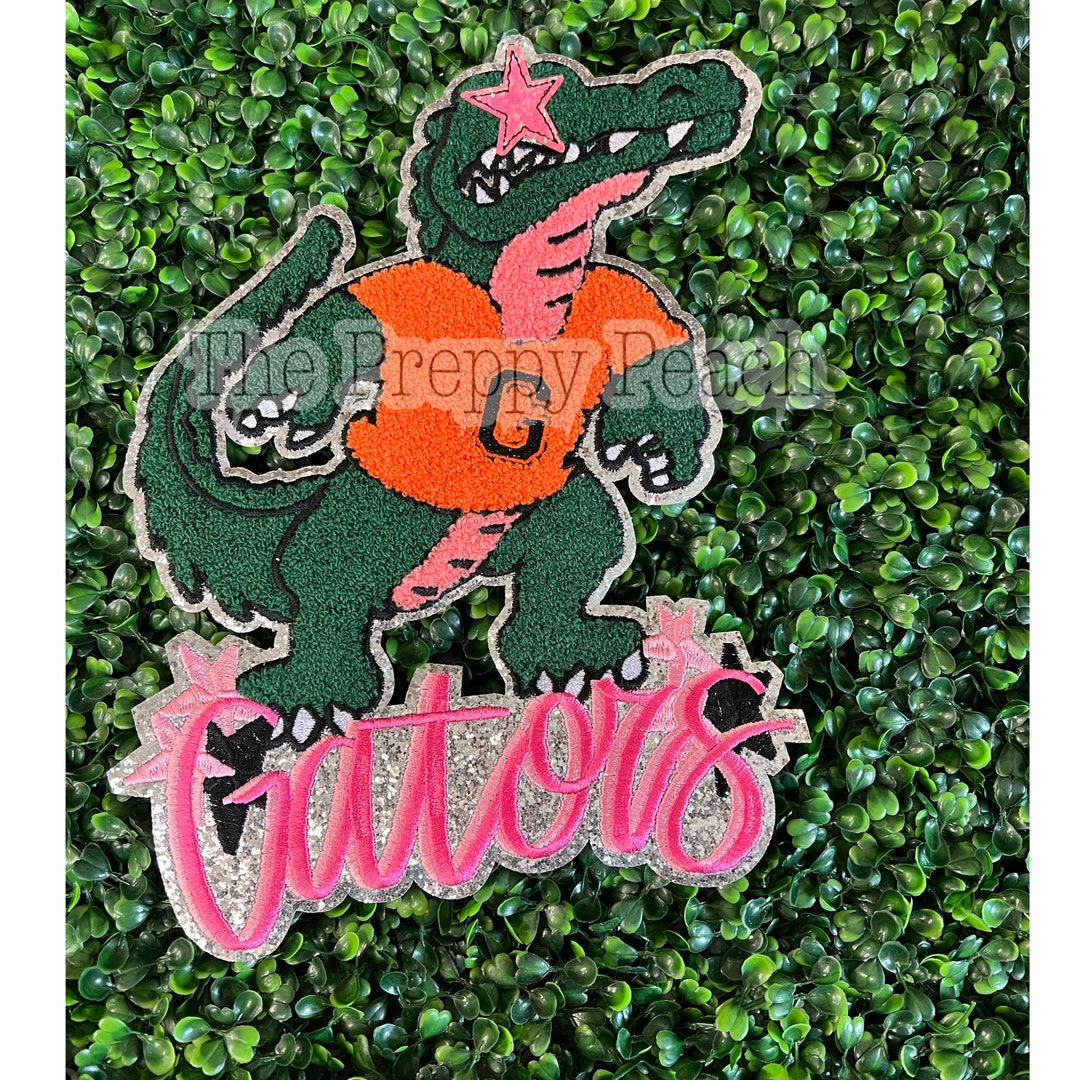 Preppy Gators Large Iron on Chenille Patch FL Chenille Patch Gameday ...