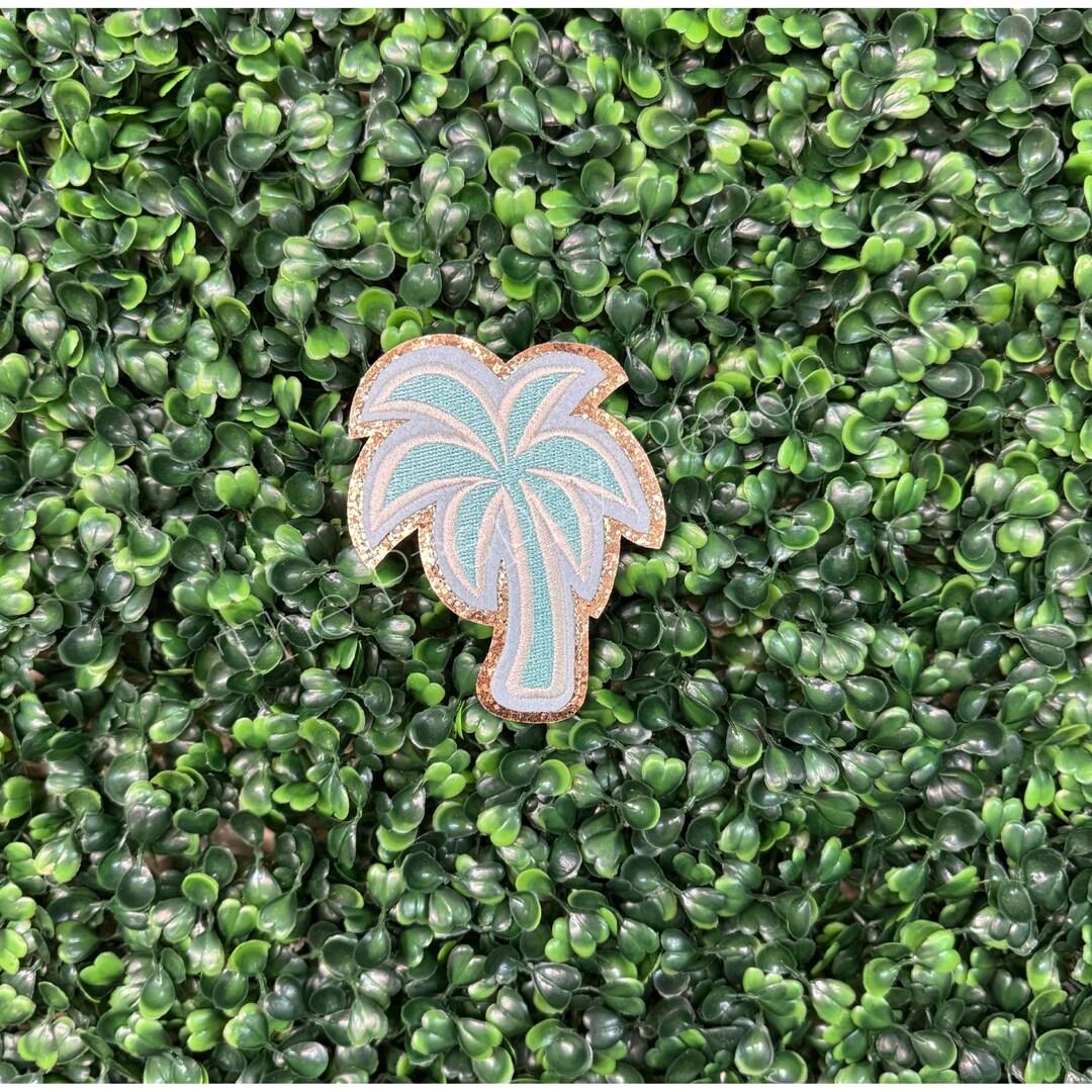 Palm Tree Patch Beach Iron on Patch Summertime Trendy Patch Pocket ...