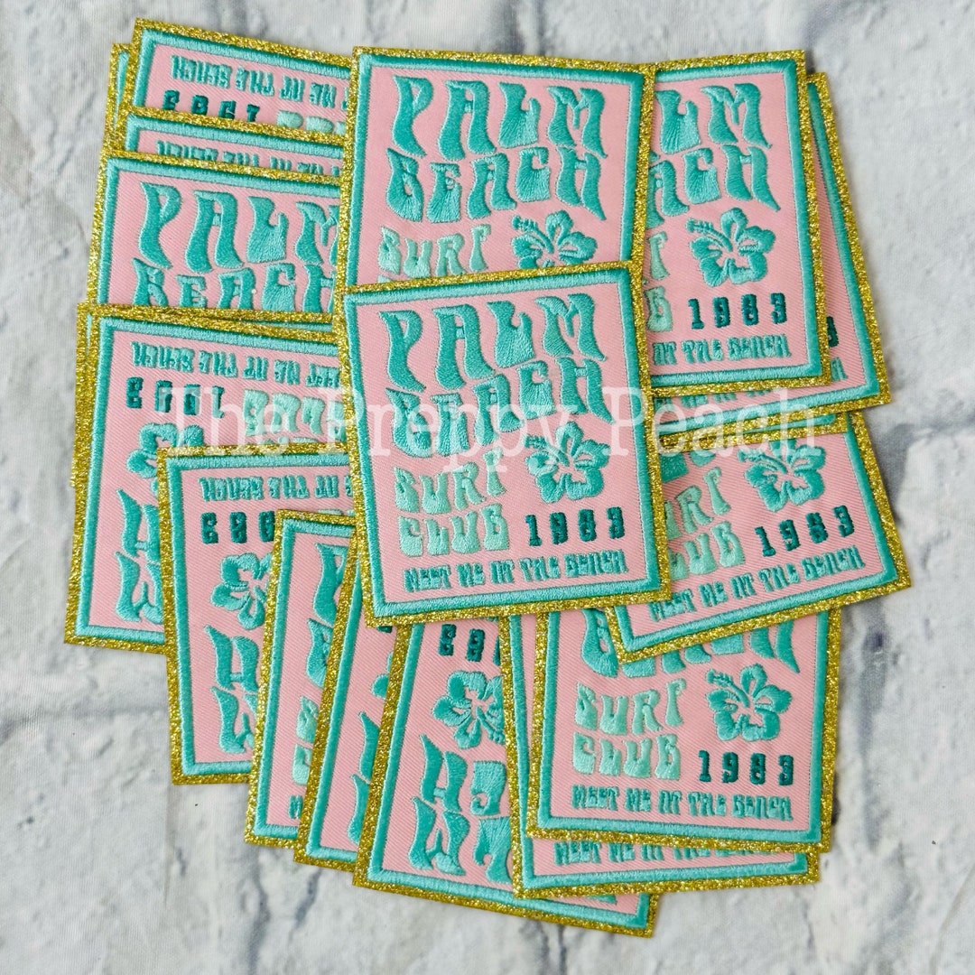 Retro Beach Hat Patch | Trendy Hat Patch| Hat Patch | Iron on Patch ...