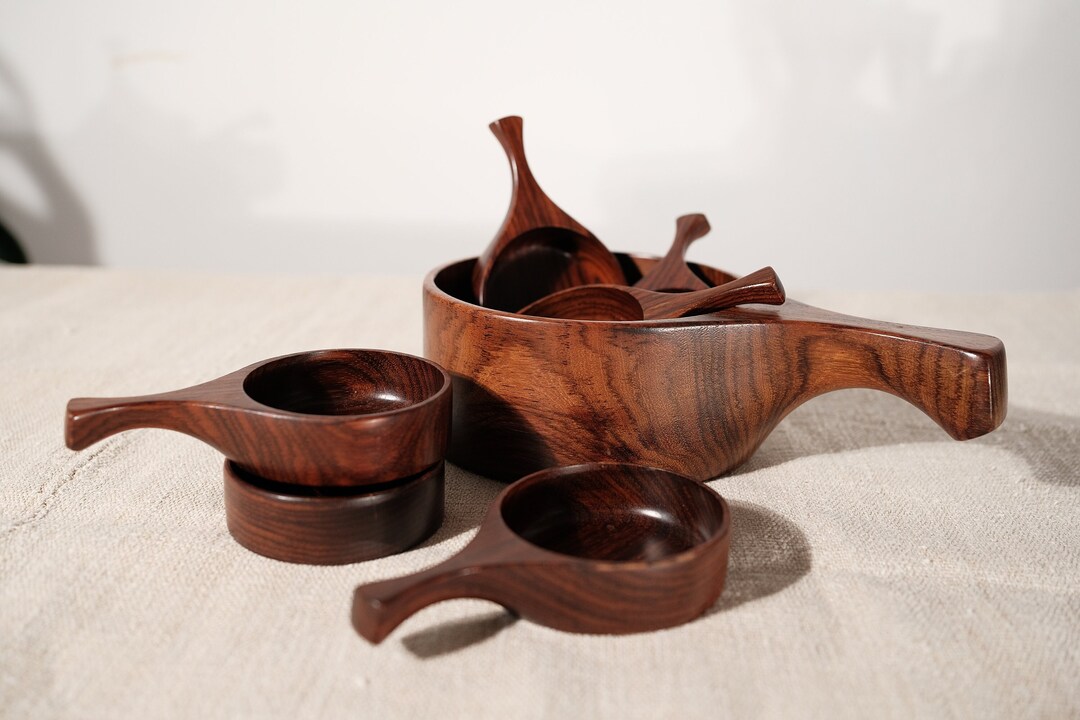 Rarity. Tropical Wood Bowl Set. Theodor Skjode Knudsen, Dansk Design ...