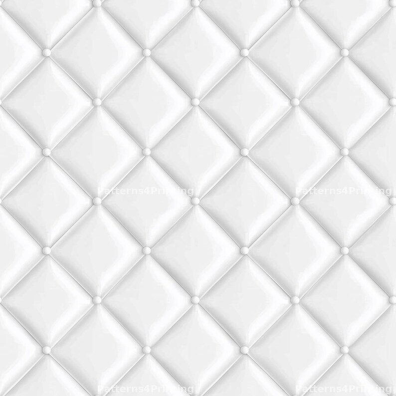 Elegant White Quilted Digital Pattern Print Seamless Fabric Design for ...