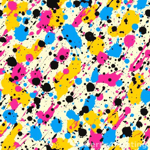 Colorful Abstract Splatter Pattern Print for Fabric Design and ...