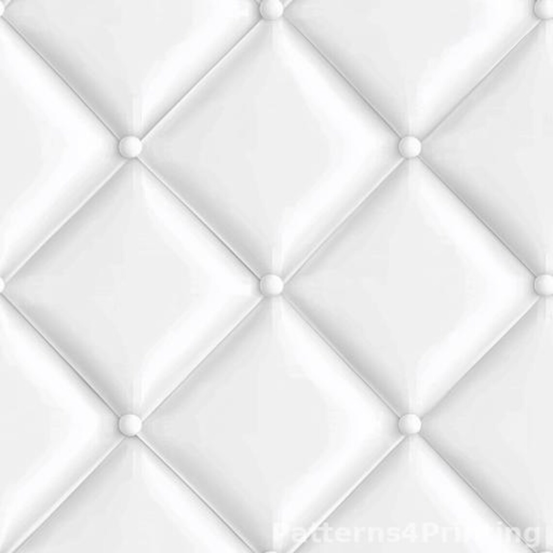 Elegant White Quilted Digital Pattern Print Seamless Fabric Design for ...