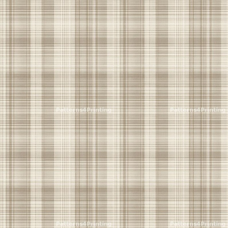 Rustic Beige Plaid Digital Pattern Print Seamless Fabric Design ...