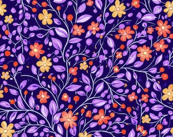 Yellow and Purple Seamless Pattern Digital Download - Etsy
