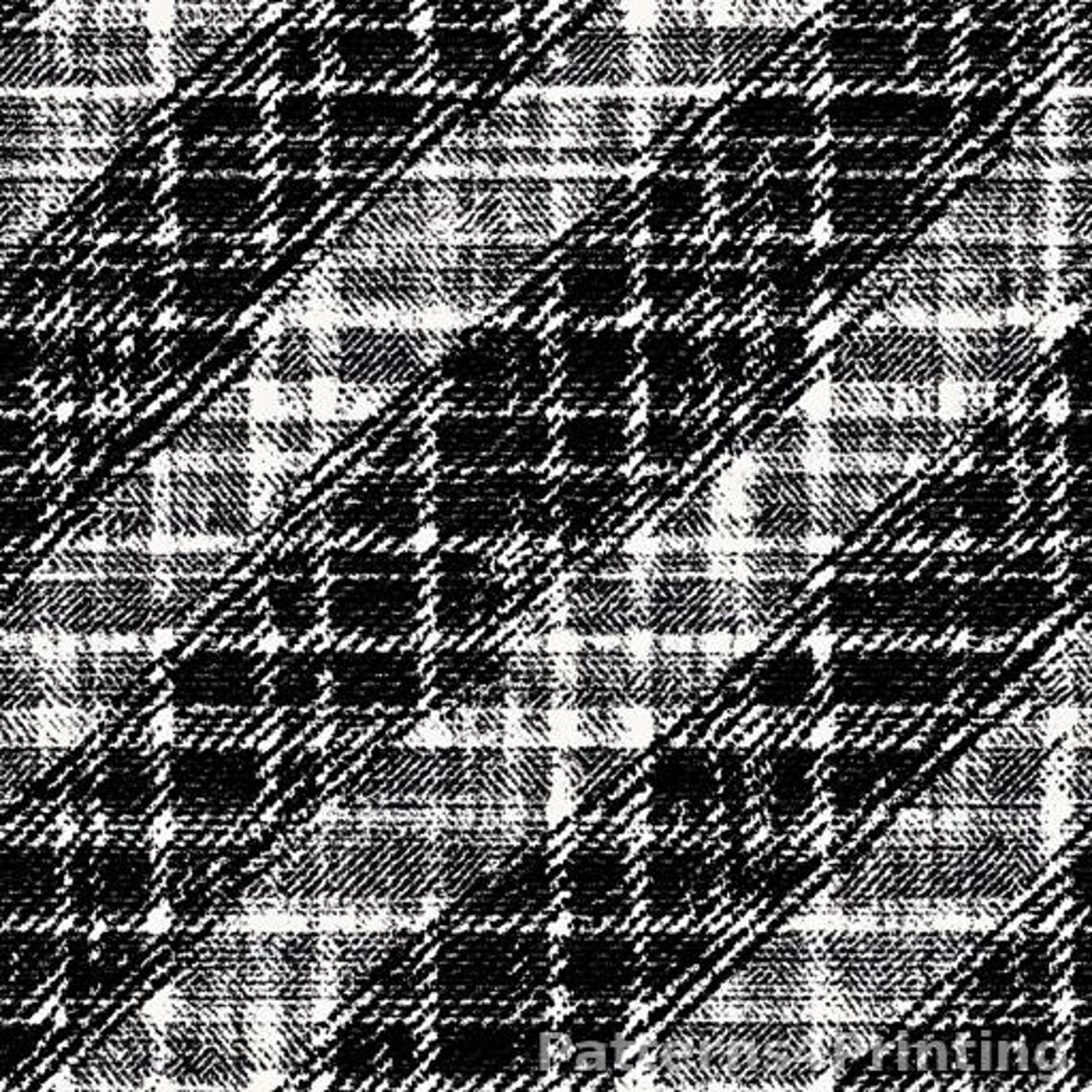 Chic Black and White Plaid Digital Pattern Print Seamless Fabric ...