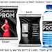 Black and Silver Prom Party Template Bundle, 2024 Prom Chip Bag & Water ...