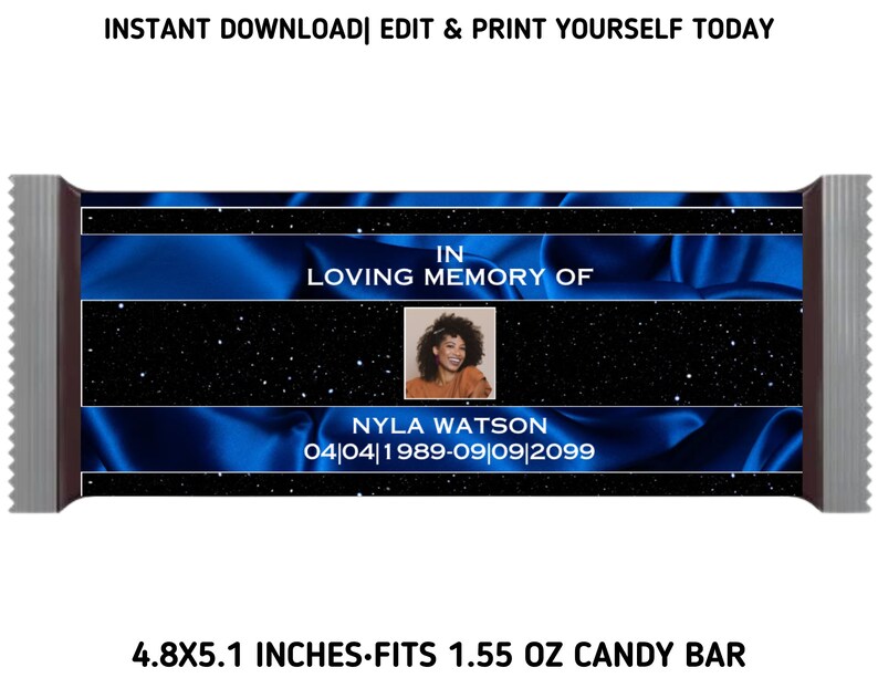 Blue/stars Funeral Chip Bag Bundle, Clouds Funeral Chip, Sports Drink ...