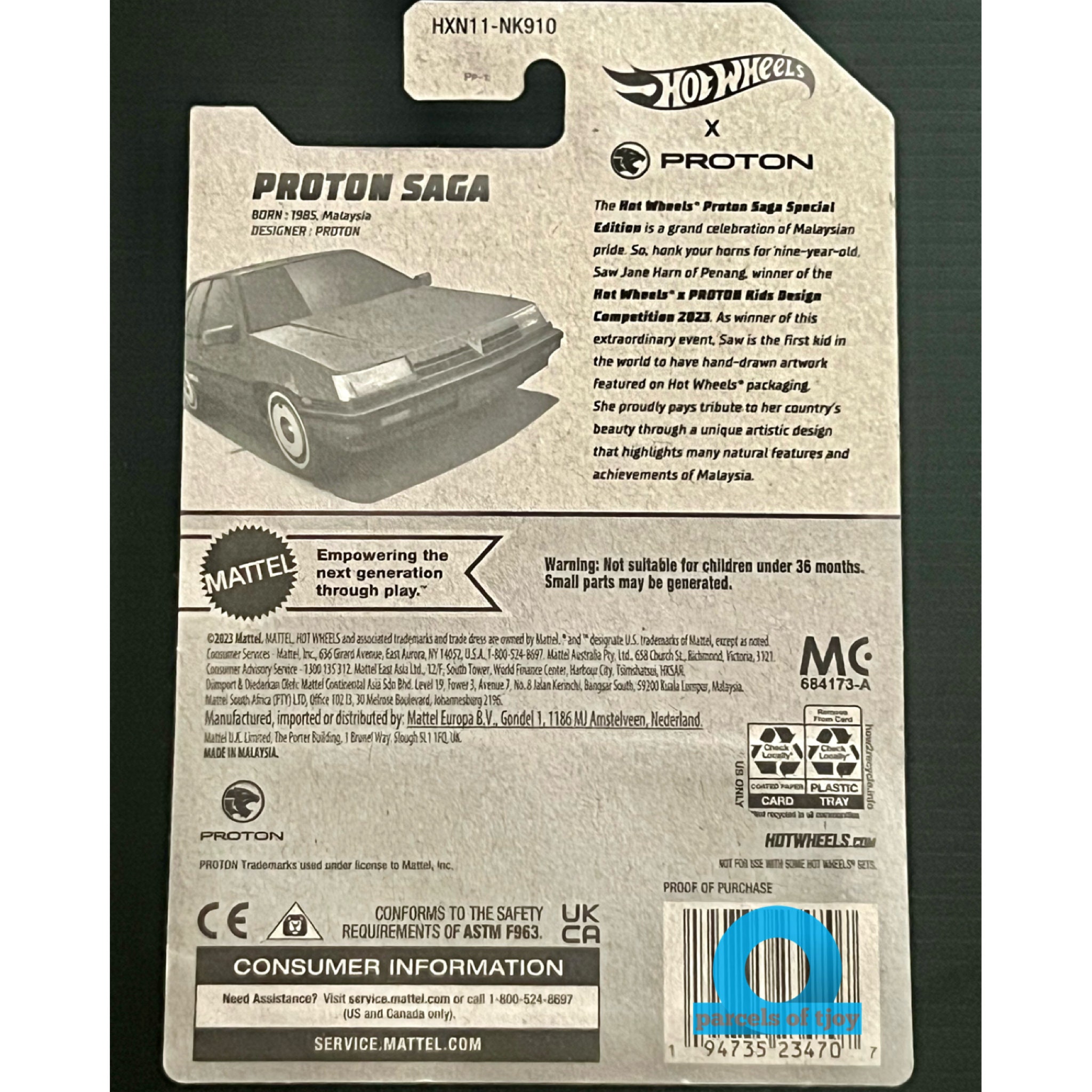 HOT WHEELS Cars | Malaysia Exclusive Proton Saga Diecast Car 1:64 ...