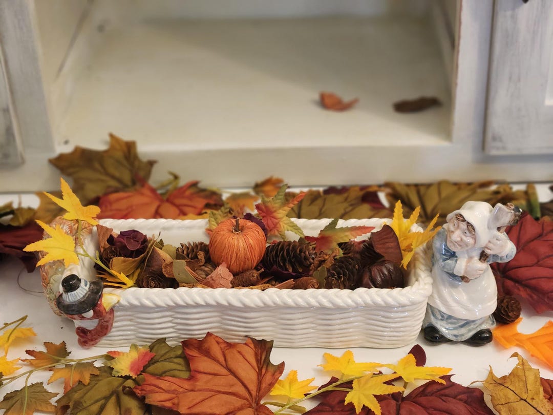 Fitz and Floyd Pilgrim's Progress Cracker Server Dish, Turkey Hiding ...