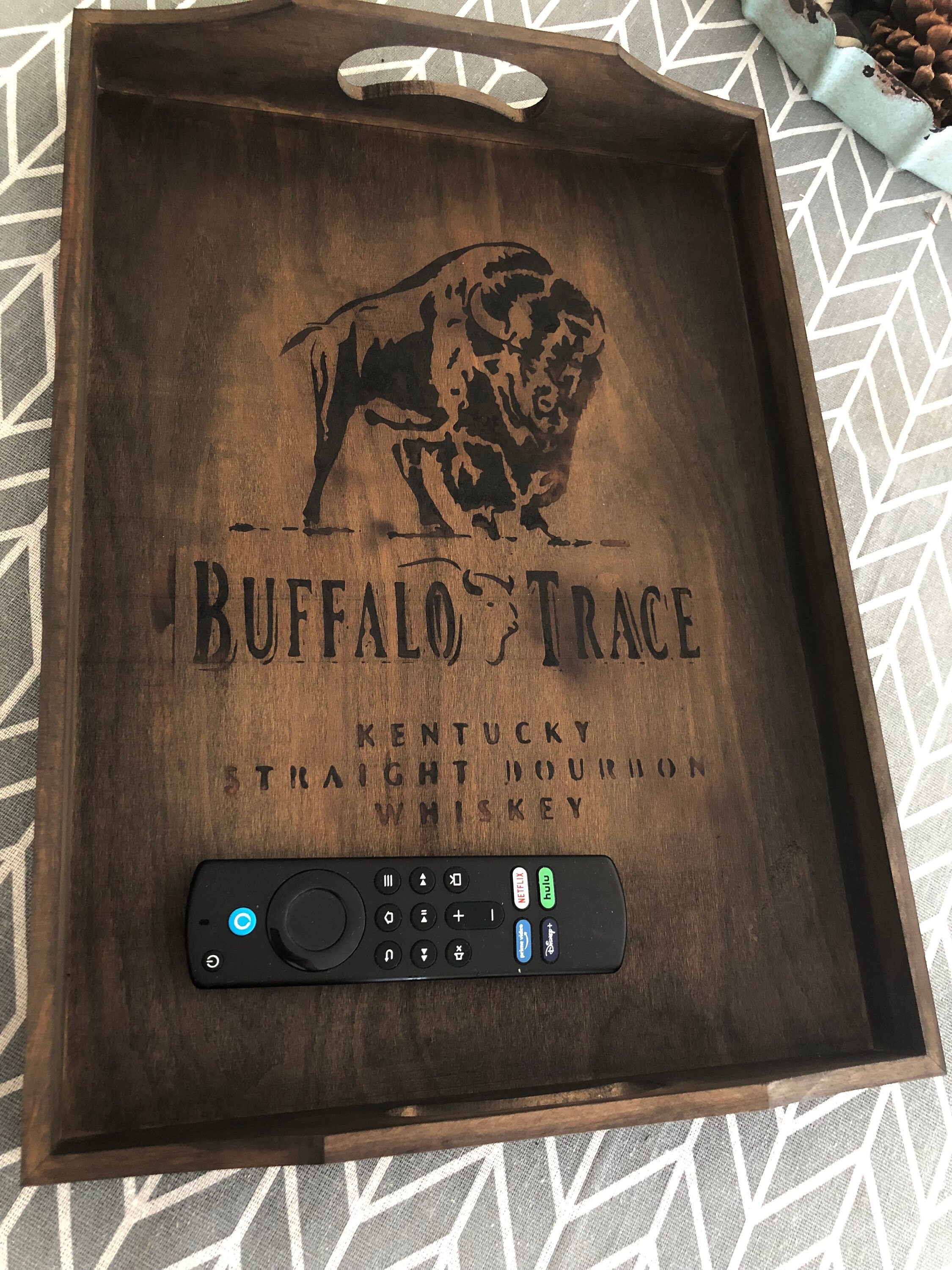 Buffalo Trace Handmade Wood Burned Decorative Tray aged Brown - Etsy