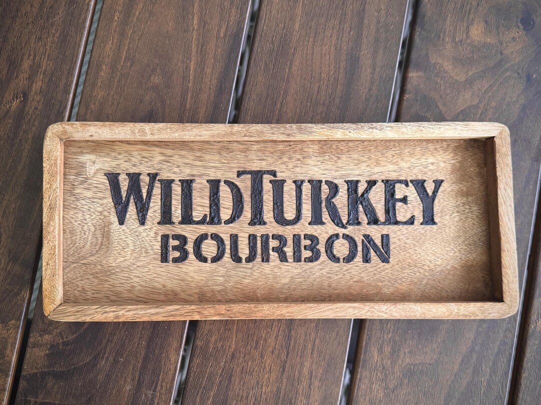Handmade “wild Turkey” Wood Burned Decorative Accessory Tray (12" X 5 ...