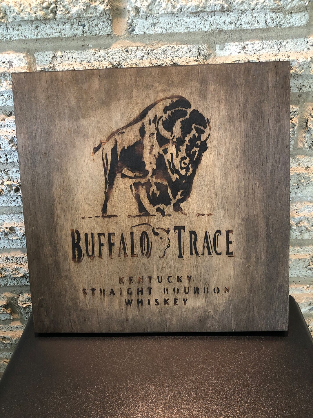 Buffalo Trace Handmade Wood Burned Sign - Etsy