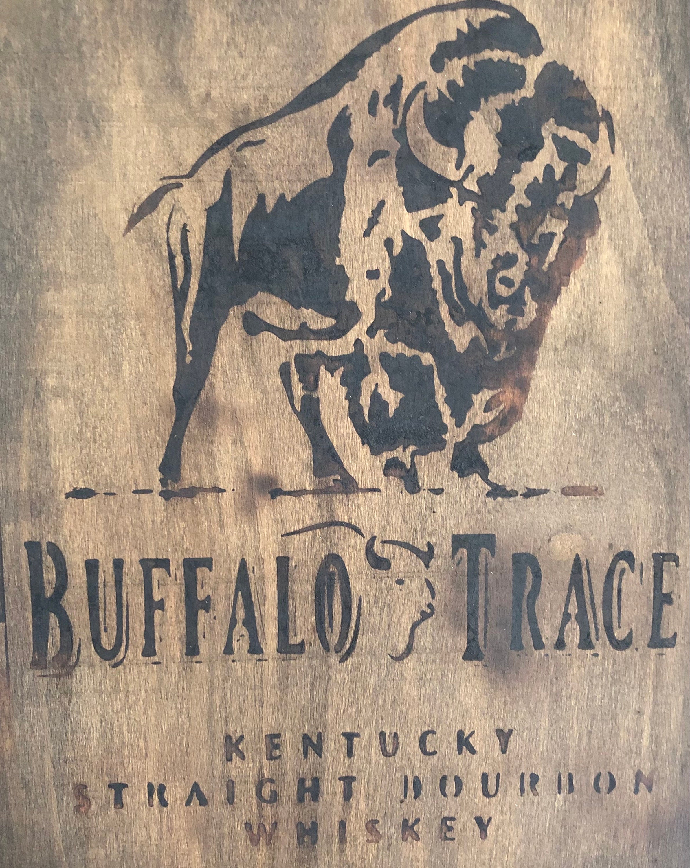 Buffalo Trace Handmade Wood Burned Decorative Tray aged Brown - Etsy
