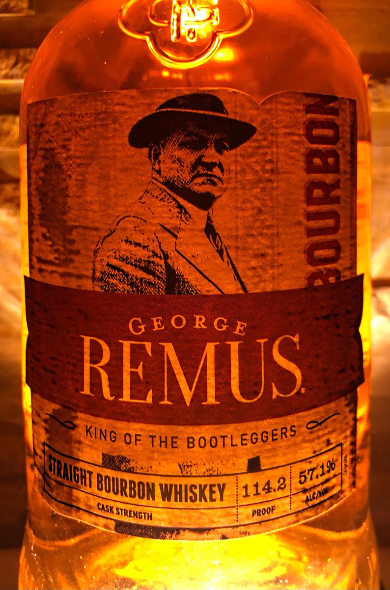 GEORGE REMUS LAMP Handmade Liquid Bottle Lamp W/ Charred - Etsy