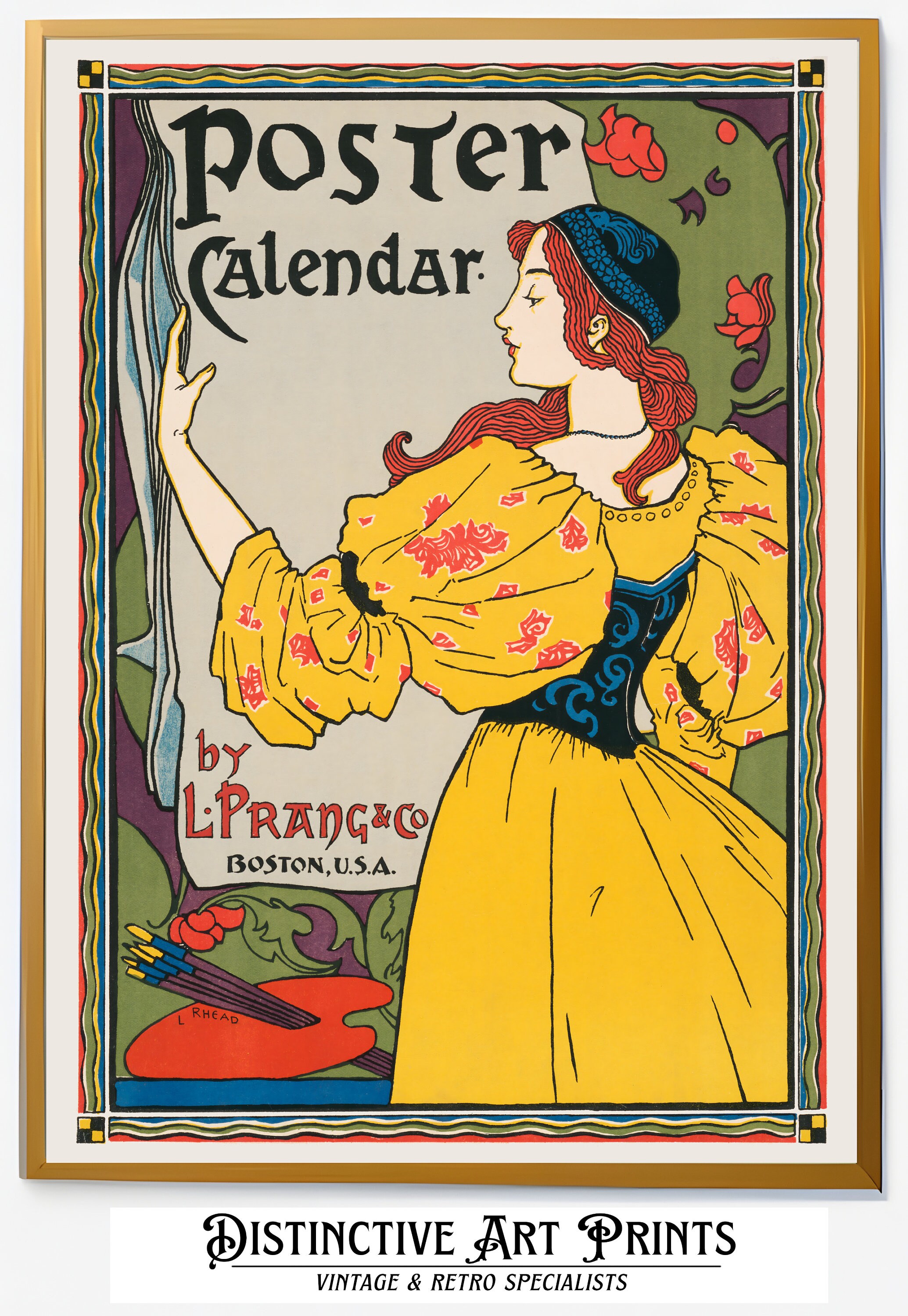 Set of Three Art Nouveau Posters Vintage Poster Tryptic Louis Rhead ...