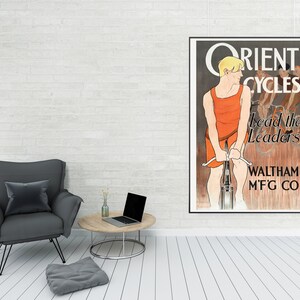 Vintage Bicycle Advertising Poster | Art Nouveau | Digital Download ...