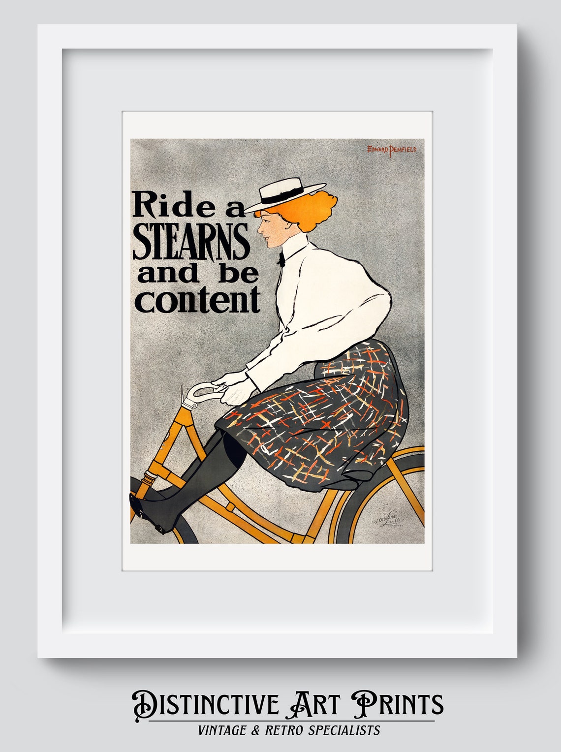Vintage Bicycle Advertising Poster Art Nouveau Digital Download Wall ...