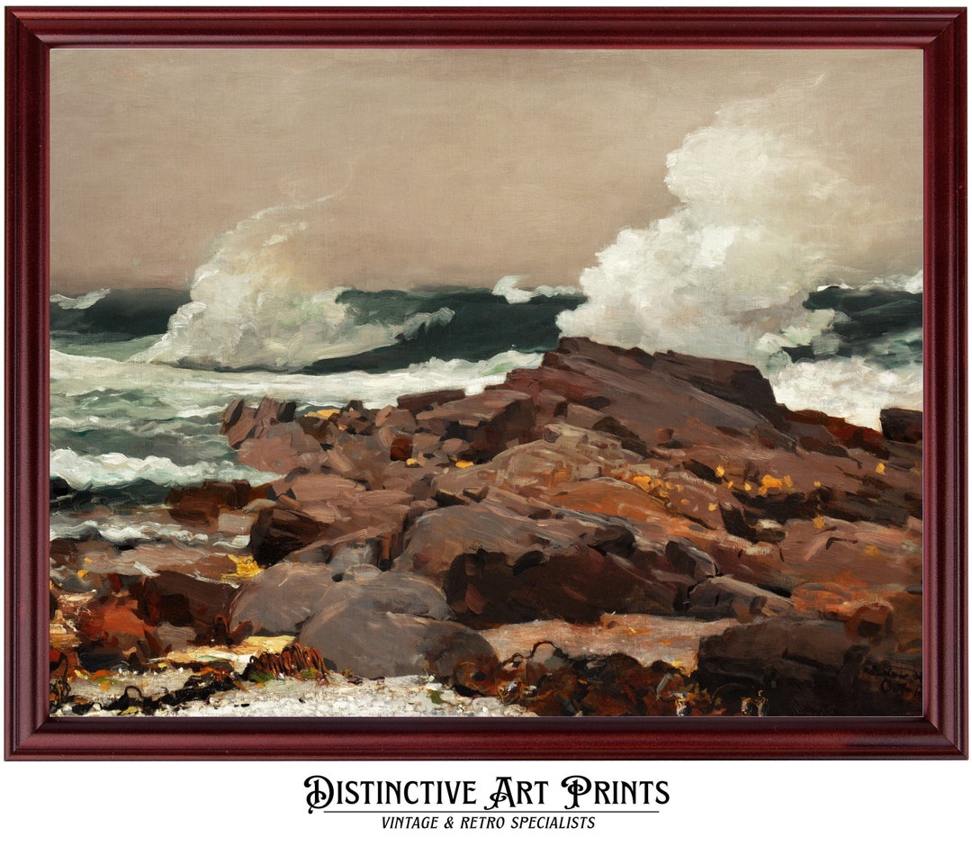 Winslow Homer Beach Scene | American Wall Art | Digital Printable Art ...