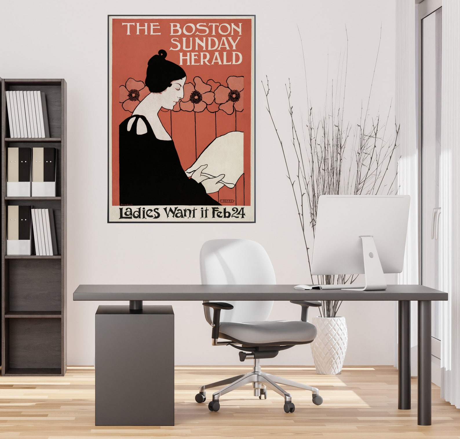 Vintage Newspaper Advertising Poster | Art Nouveau | Digital Download ...