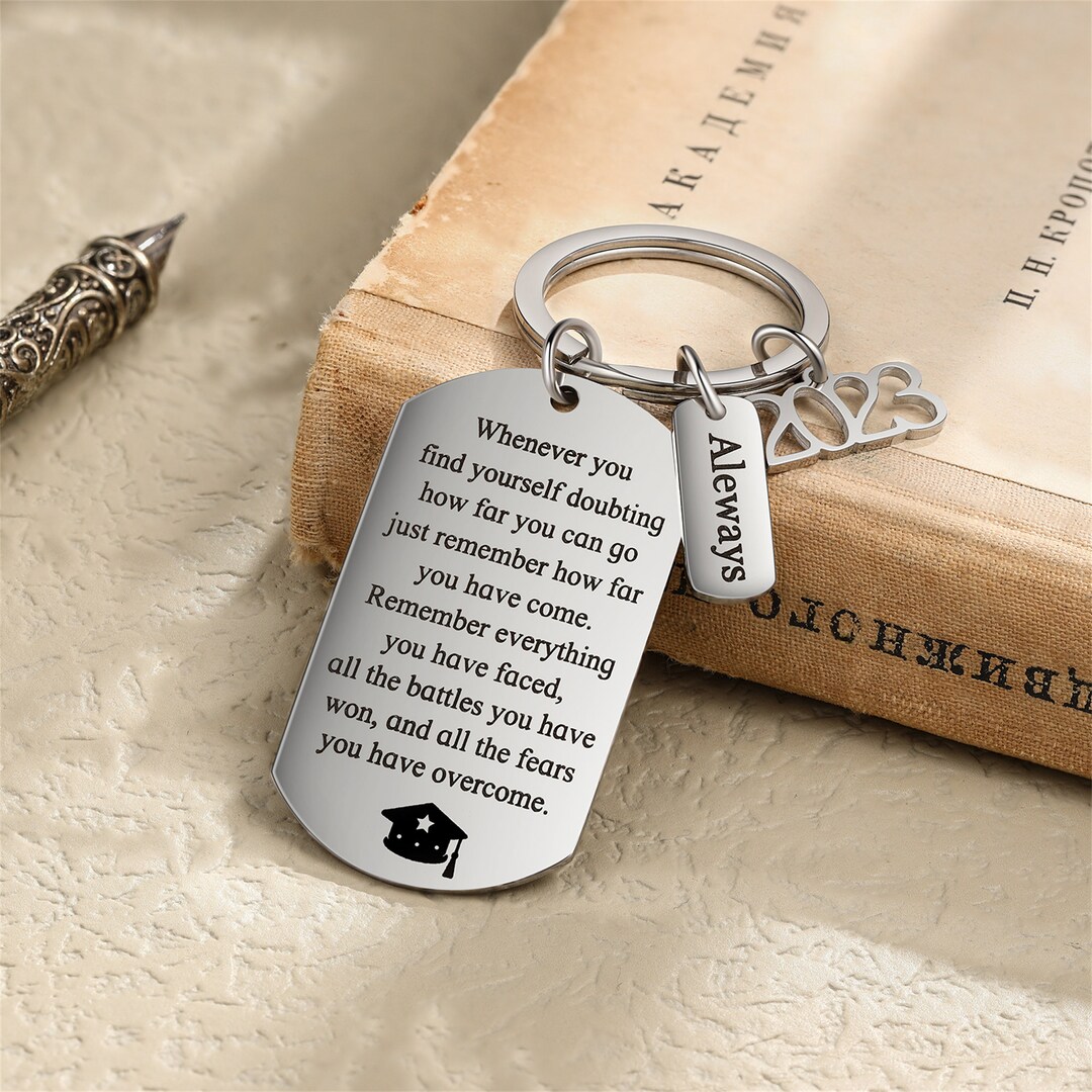 Custom Graduation Gift Keychain, Custom Engraved Graduation Keychain ...