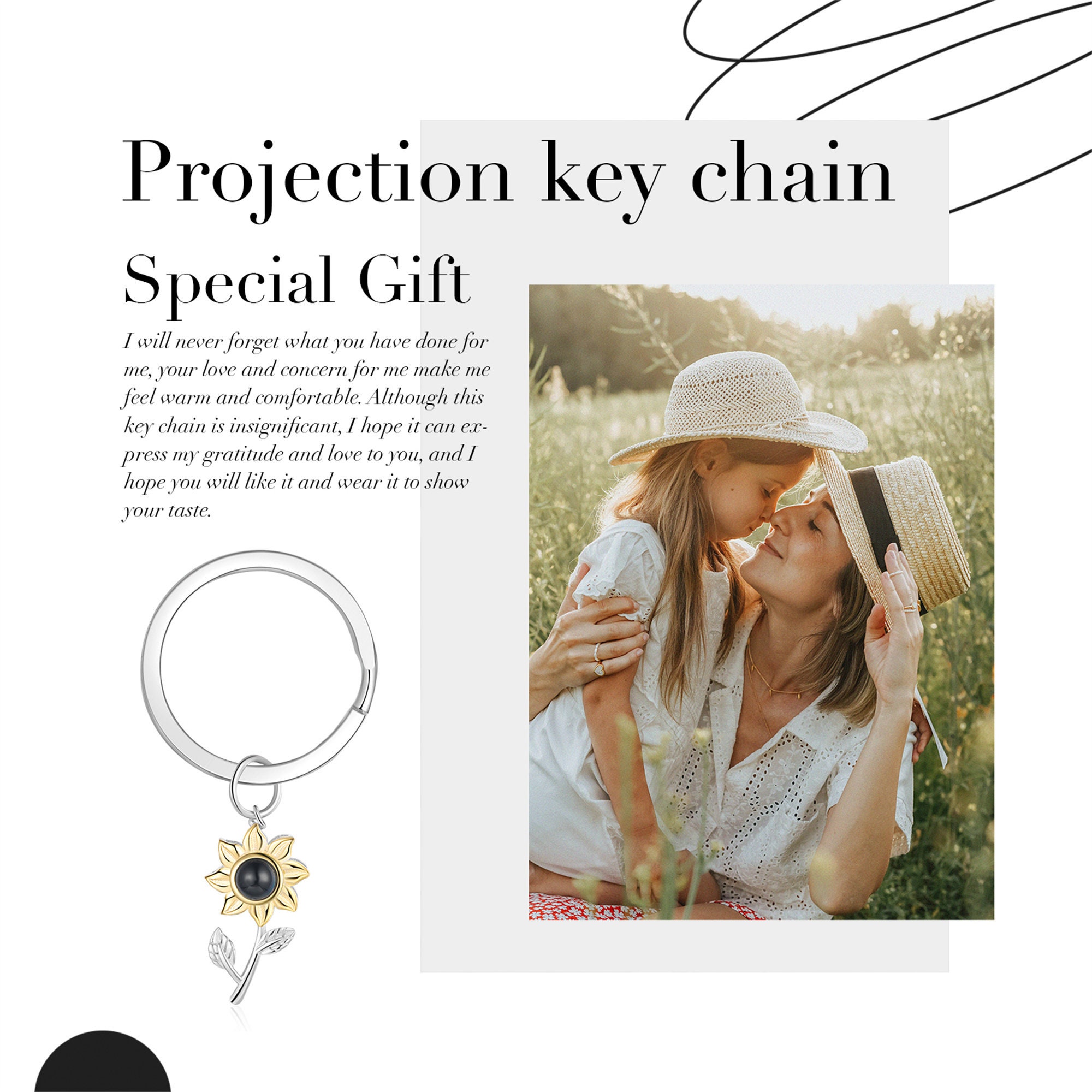 Custom Photo Projection Keychain for Womenkeychain With Photo - Etsy Canada