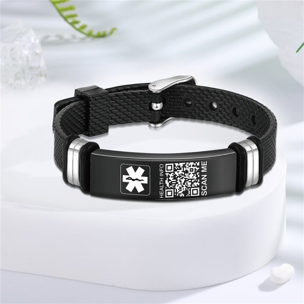 Medical Alert Bracelet Qr Code - Etsy Medical Alert Bracelet Qr Code - Etsy