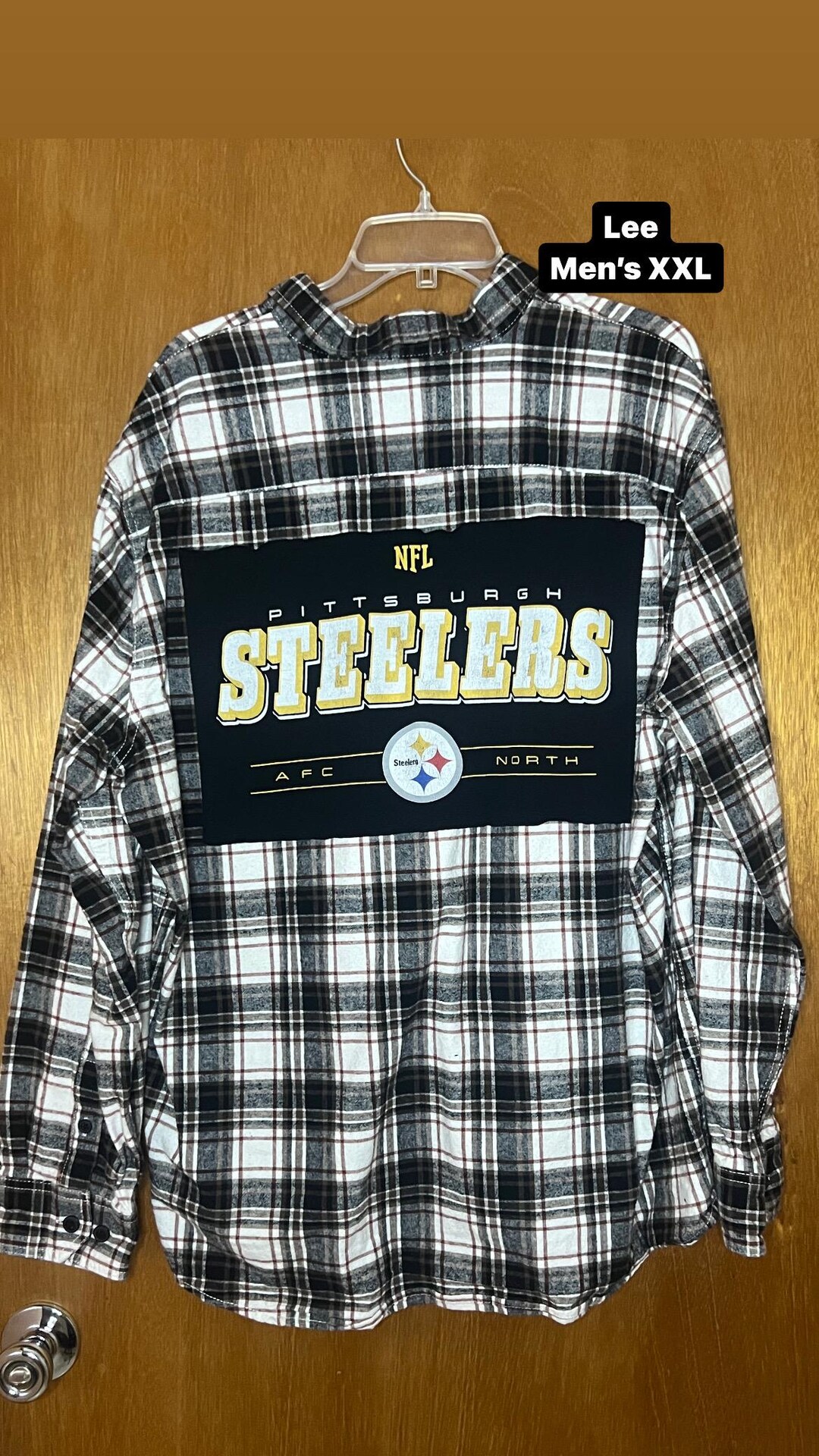 Pittsburgh Steelers Upcycled Flannel Shirt Size XXL - Etsy