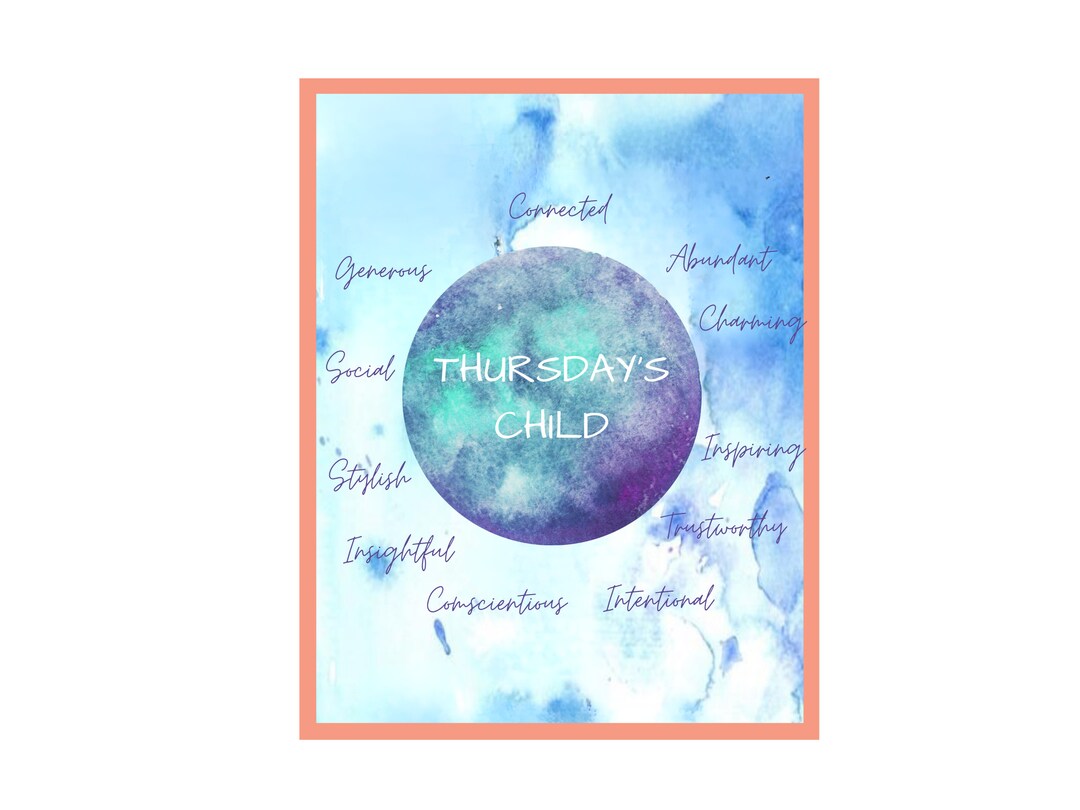 THURSDAY'S CHILD Artwork: Nursery Décor Featuring the Personality ...