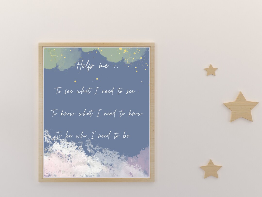 BLESSINGS Nursery Printable Wall Art: Daily Prayer for Children ...