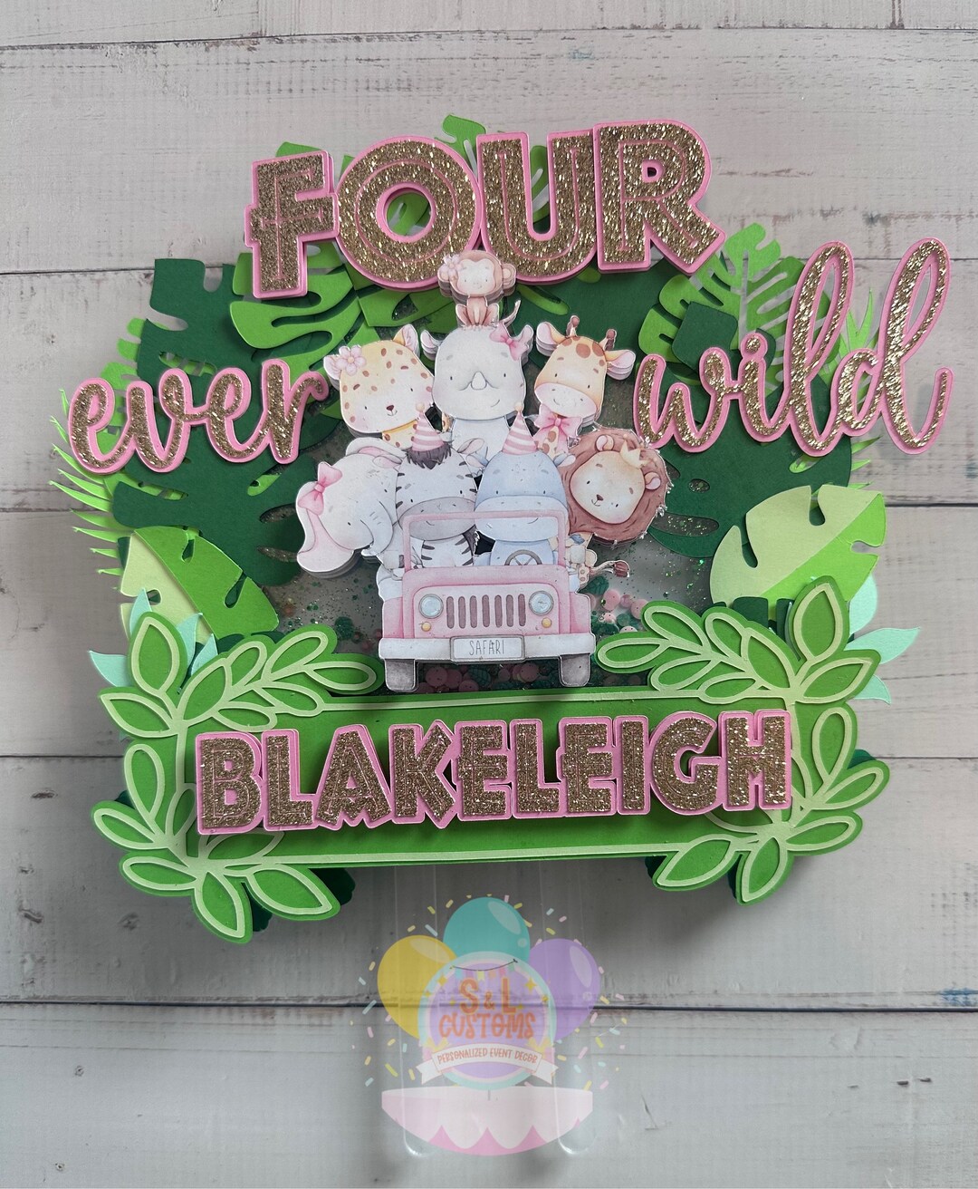 Four-ever Wild Safari Cake Topper – Let Your Cake Roar With Adventure ...