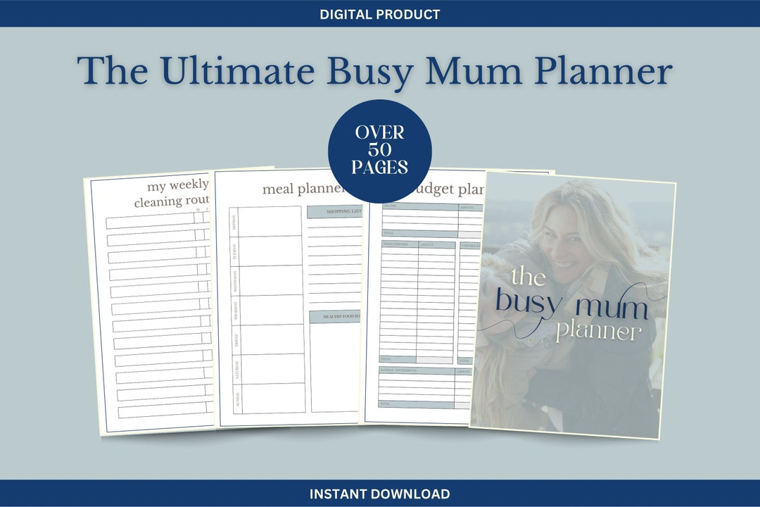 The Ultimate Busy Mum Planner | Meal Planning | Budget Tool | Cleaning ...