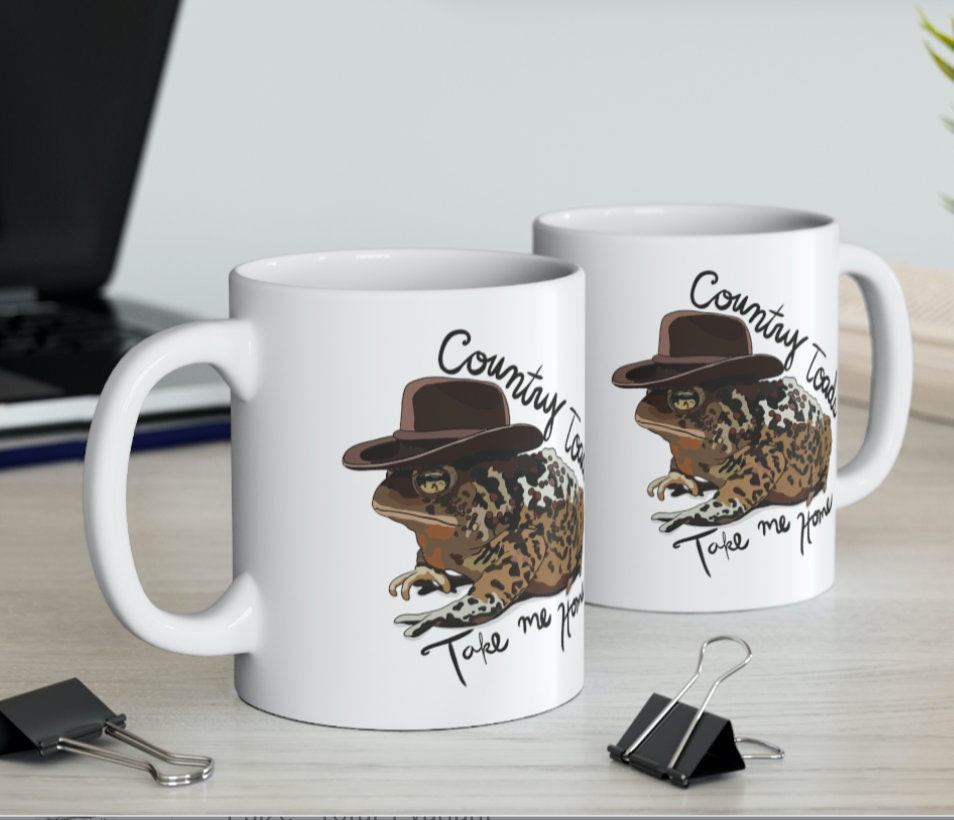 Country Toads Take Me Home Ceramic Coffee Mug, Toad, Frog Gift - Etsy