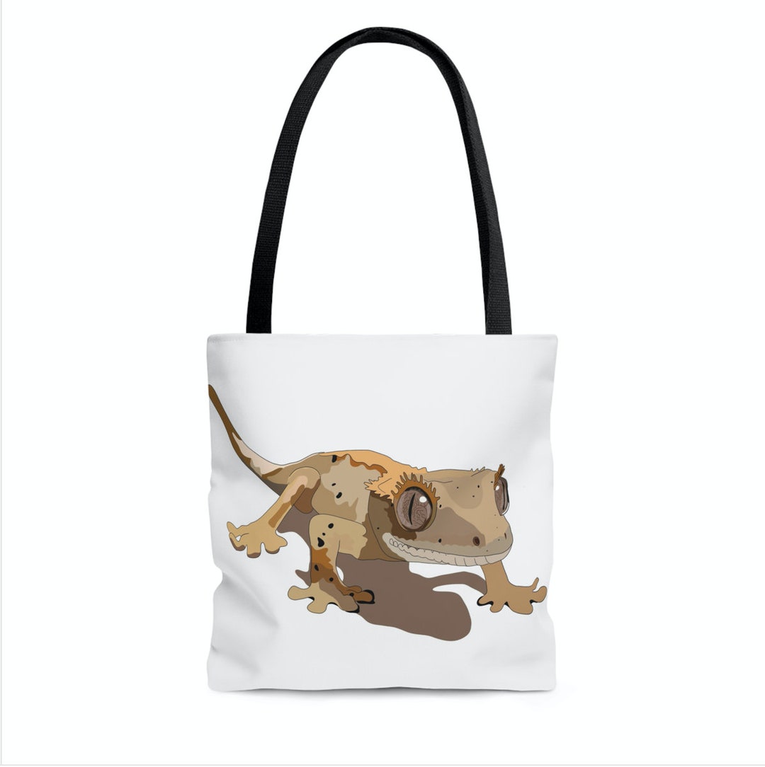 Crested Gecko Reusable Tote Bag, Gecko Lover, Reptile Gift, Lizard Book ...