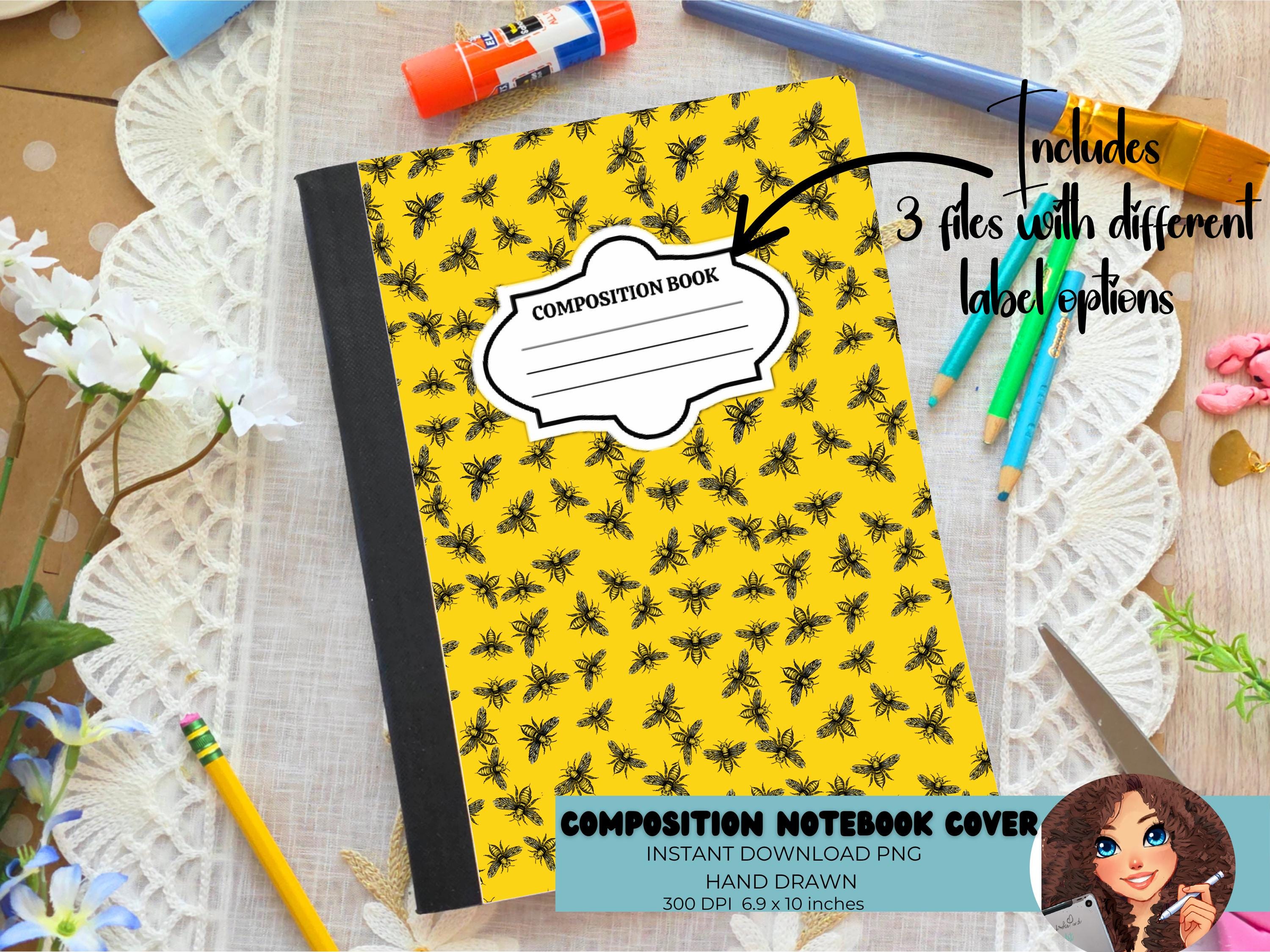 Printable Composition Notebook Cover PNG , Digital Download, Notebook ...
