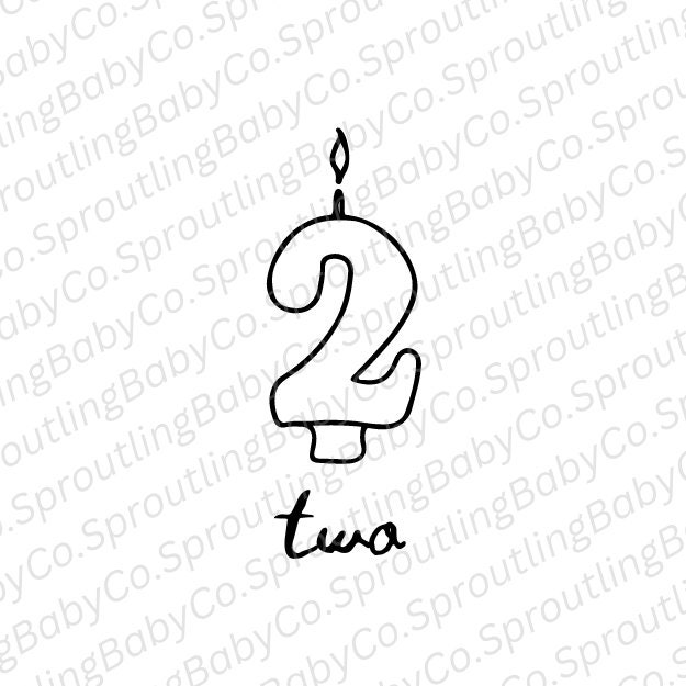 Baby's 2nd Birthday Shirt SVG Simple Minimalistic Clean - Etsy