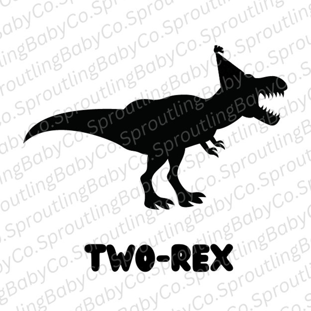Two-rex SVG Digital Download 2nd Birthday Shirt Dinosaur Birthday ...